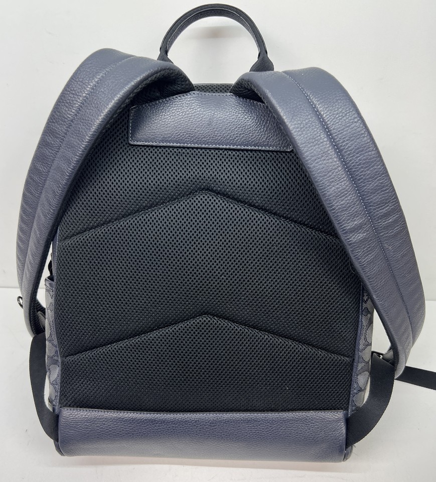 Coach Thompson Backpack In Signature Jacquard With Varsity Stripe Blue ...