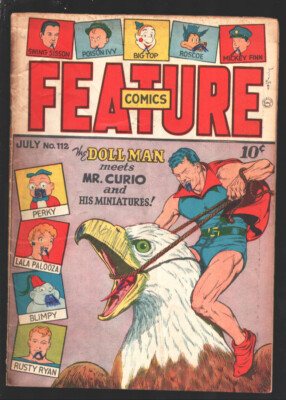 Feature Comics #112 1947- Quality-Doll Man cover.-Rusty Ryan-Swing Sisson-G/VG | eBay