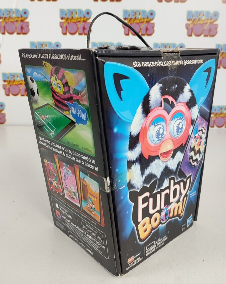 Furby Boom Hasbro Sealed Electronic Plush White Black Italian 2013 New ...
