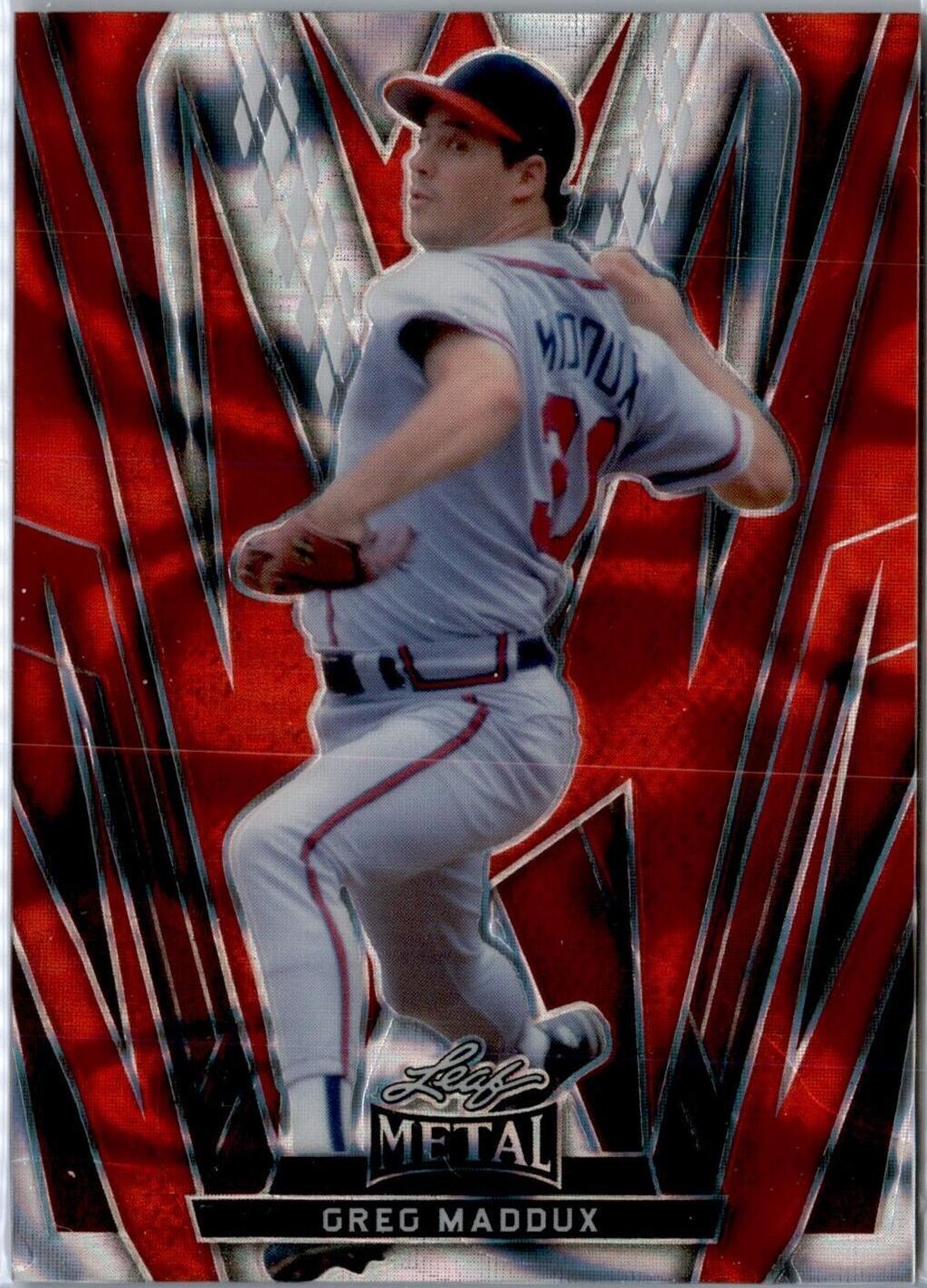 2024 Leaf Metal - Greg Maddux #28 Red Lava /8 for sale online | eBay