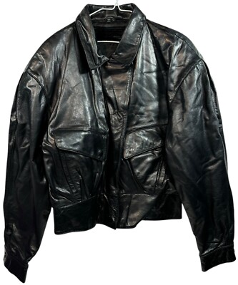 Vintage Georgetown Leather Design Jacket Womens Large Bomber Leather ...