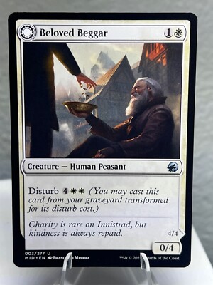 MTG Beloved Beggar Generous Soul Innistrad: Midnight Hunt 003/277 ...
