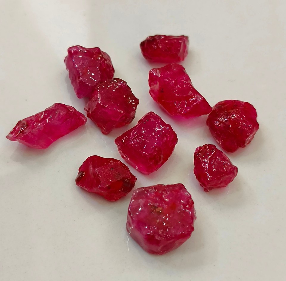 Natural Bixbite Red Beryl Crystal Raw Rough Loose Gemstone Lot | eBay