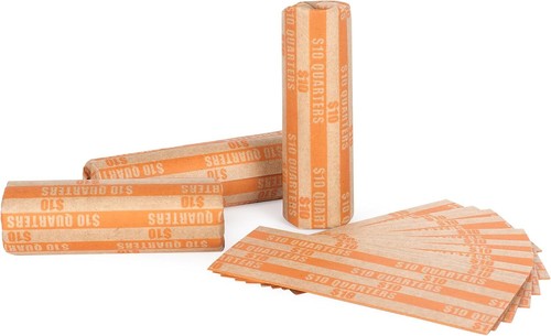 Quarter Coin Wrappers Rolls 100pcs-Quarter, Orange Quarter-100pcs | eBay