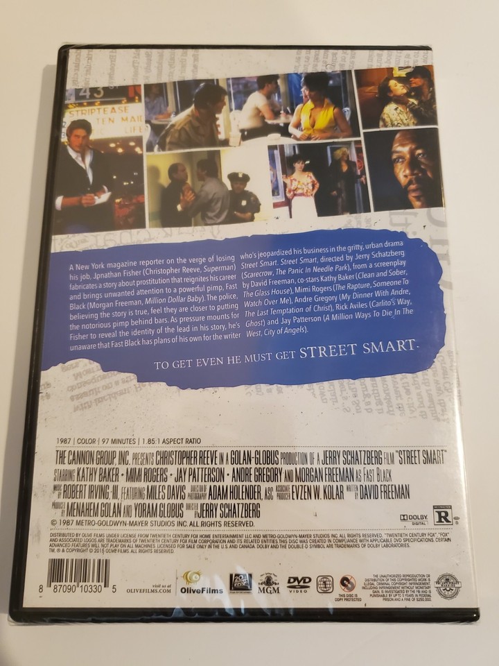 Street Smart (DVD, 1987) Morgan Freeman Christopher Reeve - NEW ...
