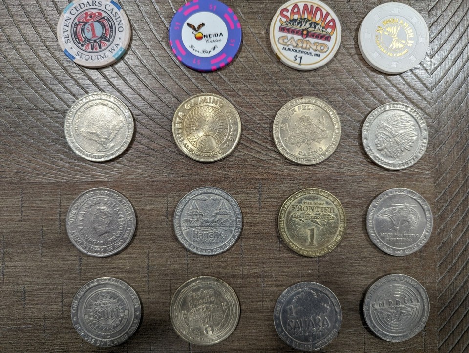 37 Vintage Poker Chips/Slot Coins | eBay