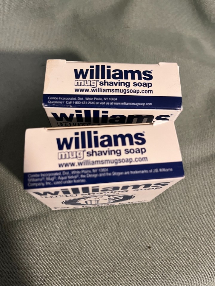 Lot of 2 Williams Mug Shaving Soap 1.75 oz Lasting Lather Bars ...