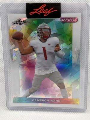 2024 Leaf Vivid Cameron Ward Pre-Production Proof 1/1 Tennessee Titans ...