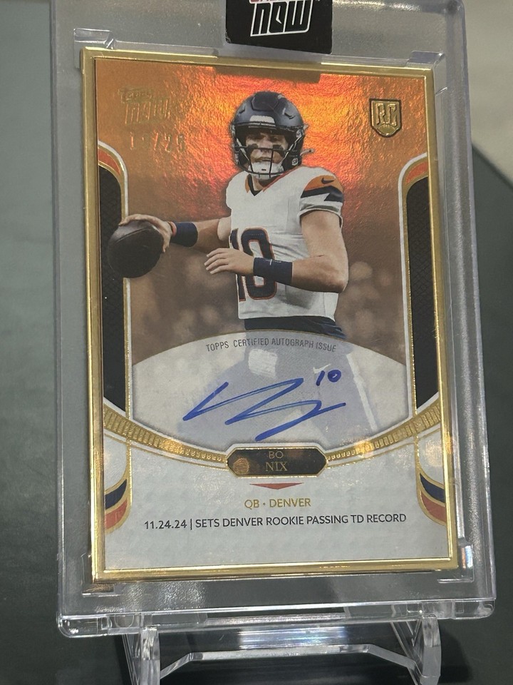 2024 Topps ROOKIE Campaign BO NIX ORANGE FOIL GOLD FRAMED AUTO RC ...
