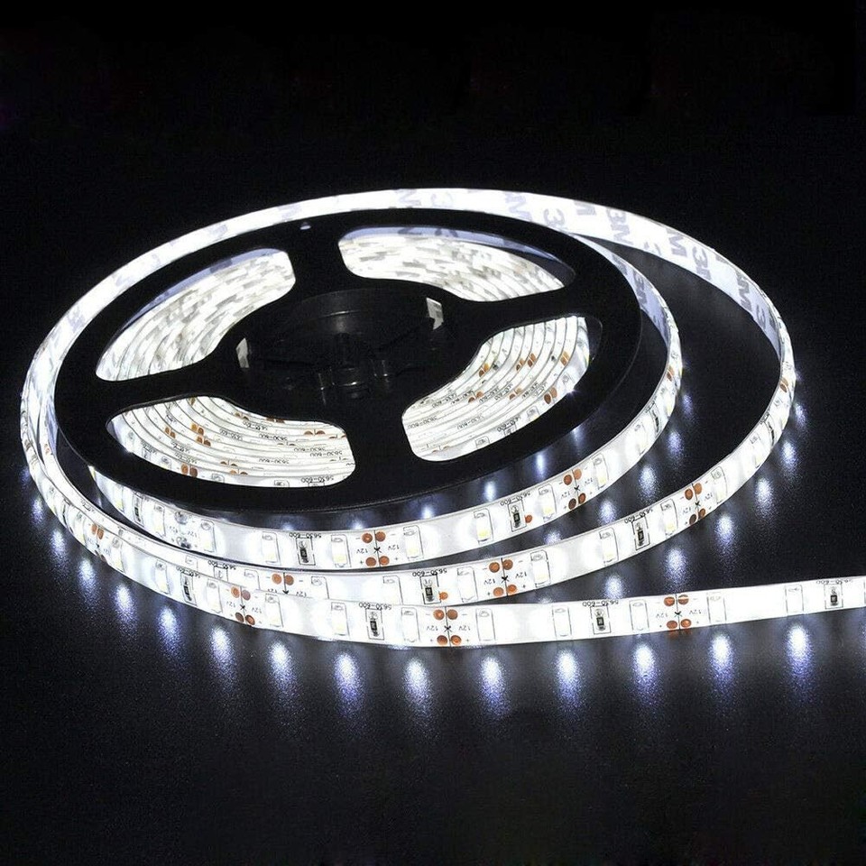16.4FT 5630 SMD LED Lights Strip 300 LEDs 12V Super Bright Daylight ...