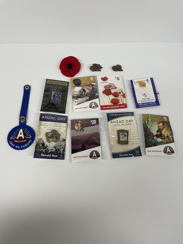 Lot Of Anzac & Remembrance Day Legacy Pins Bundle Lot Some On Card ...