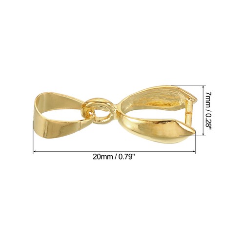 Pendant Bail Clips, 30Pcs 7x20mm Metal Pendant Connector Clasp Buckle ...