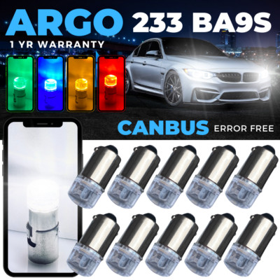 Ba9s 233 Led White Side Light Xenon Car T4w Interior Canbus Error Free ...