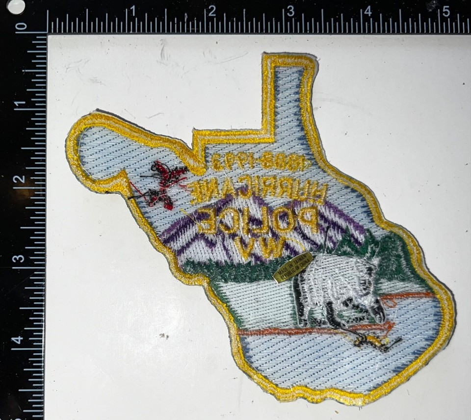 VINTAGE OBSOLETE West Virginia WV Hurricane Police 1888-1993 Patch | eBay
