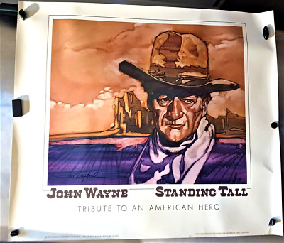 Rare Poster, 'John Wayne-Standing Tall' For 1989 PBS Documentary, 26x30 ...