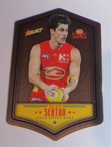 2018 AFL Select Footy Stars Die-Cut (DC63) Alex SEXTON Gold Coast ...