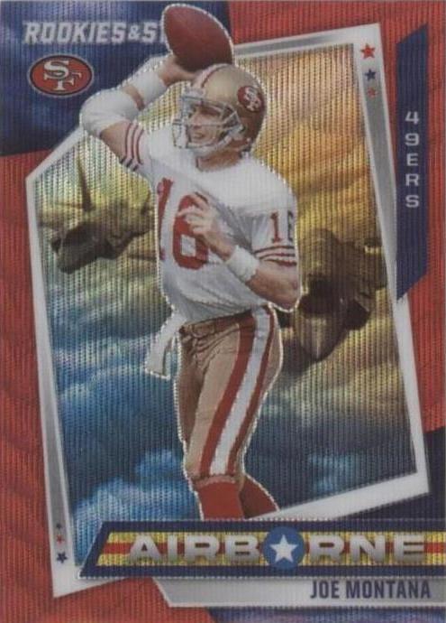 2021 Panini Rookies & Stars - Airborne Joe Montana #AB-25 Red Wave for ...