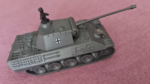 German WW2 'Panther' Tank with a Tank commander and a turret machine ...