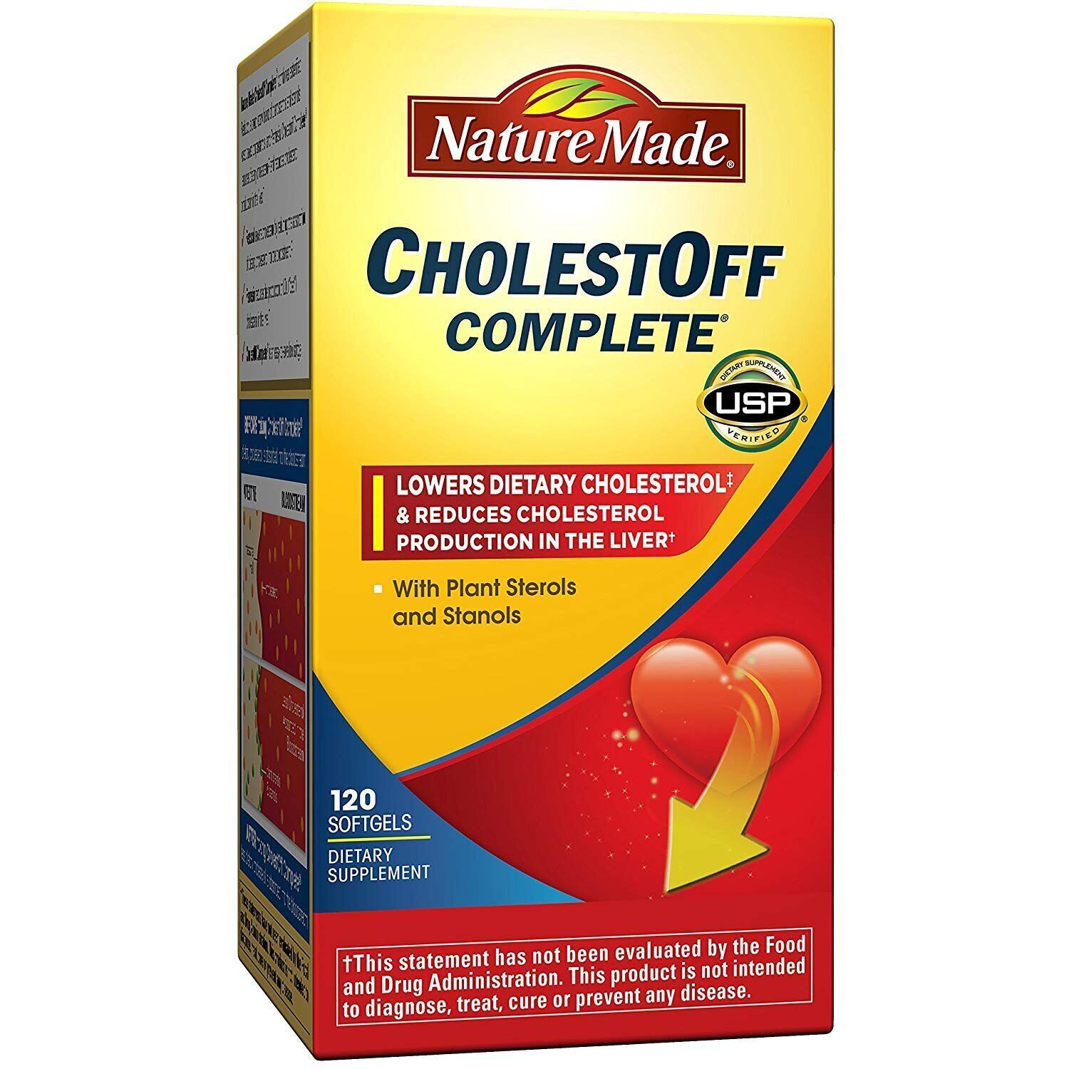 Nature Made 2791 CholestOff Complete Supplement 300 mg - 120 Softgels ...