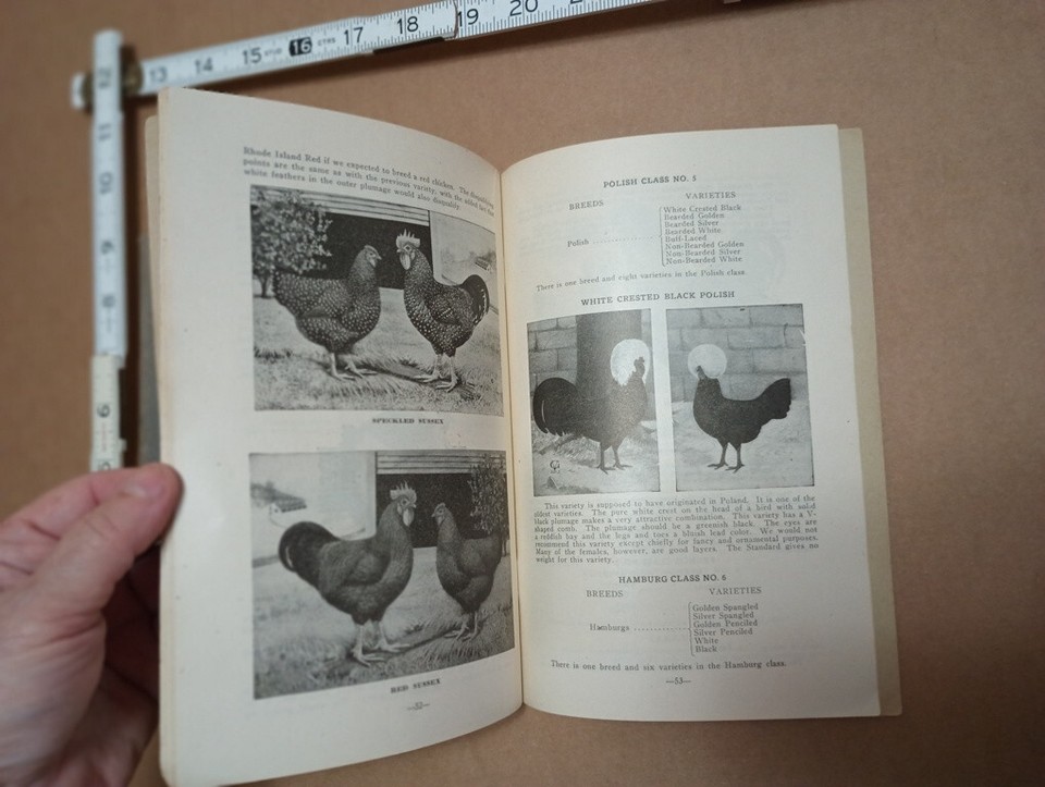 2 bks: Chickens Poultry Mating Breeding 1916 + 1920 Breeds Varieties ...