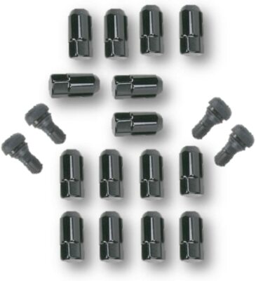 UNIVERSAL BLACK 10MM 1.25 Tapered Taper Lugs Lug Nuts 16 COUNT Set ATV ...