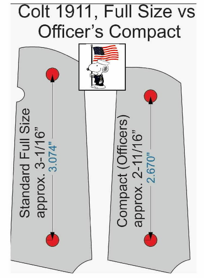 1911/Clones Kimber/Colt Frames Stag Aged Look Grips #5 Hand Colored ...