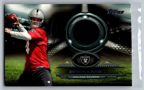 2014 Topps Football Relics Derek Carr #TR-DC Rookie RC Raiders FREE ...