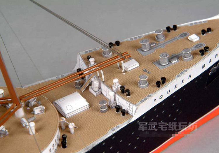 1:400 Scale British Royal Mail Steamer RMS Queen Mary Ocean Liner Paper ...