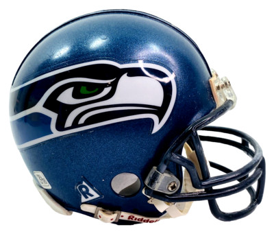 Seattle Seahawks Football 3 5/8 Navy Blue Mini Helmet Riddell | eBay