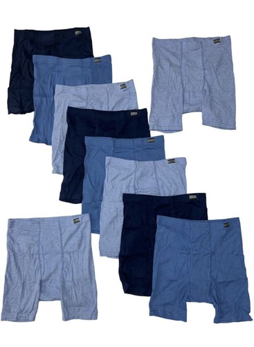 New Hanes Men's 10-Pack Boxer Brief Underwear Assorted Blues size SMALL ...