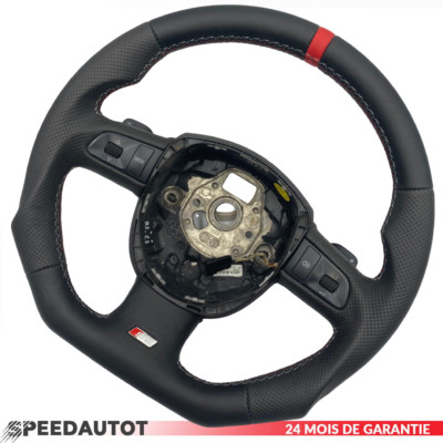 S LINE Aplati Volant Multifonction Volant Cuir Noir Audi Q5 A3 A4 A6 A5 ...