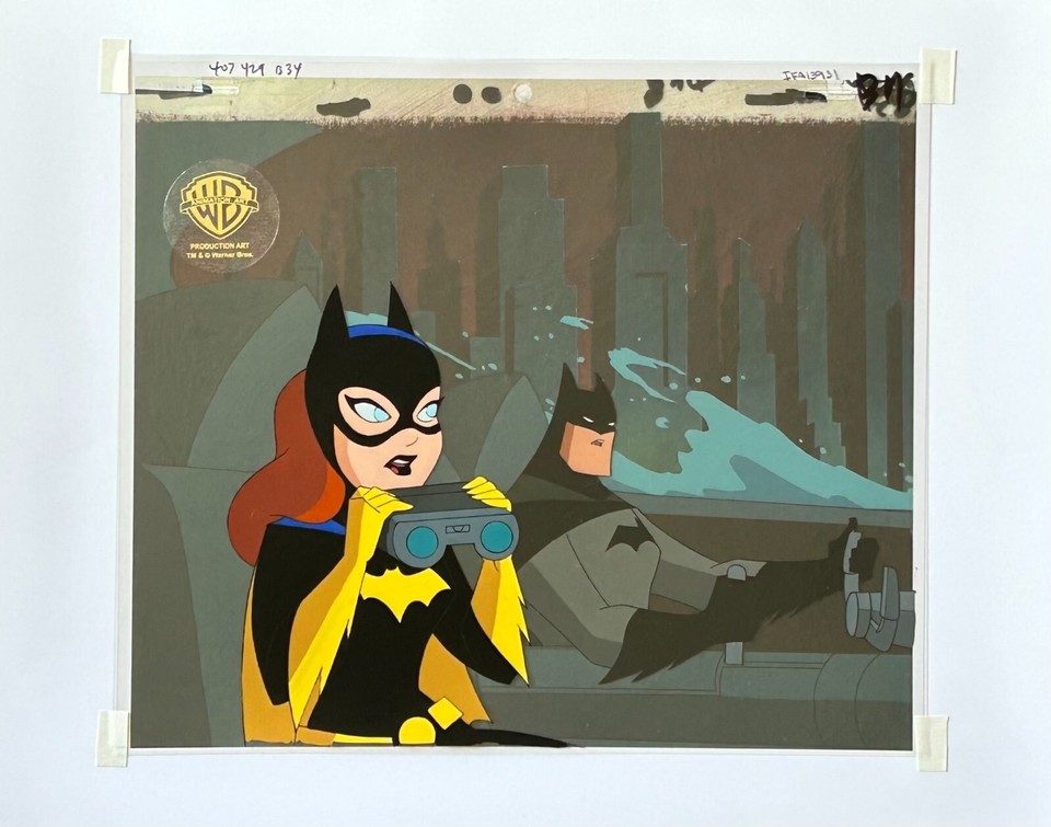 BRUCE TIMM rare BATMAN & BATGIRL cel B7 Love Is A Croc BTAS WB COA ...