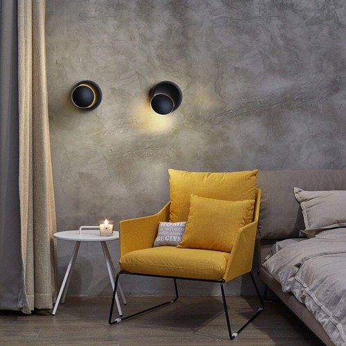 5W Wall LED Light BedSide Lamp 360°Rotating For Modern Bedroom Loft ...