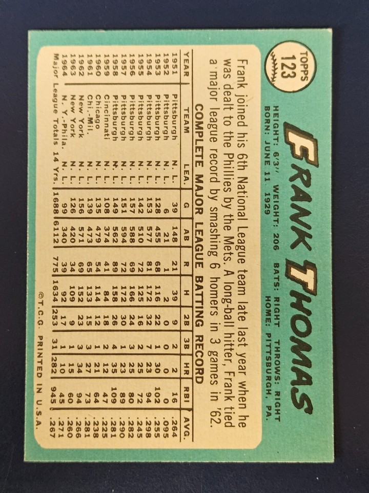 1965 Topps Baseball Cards Complete Your Set You Pick Choose #121 - 240 ...