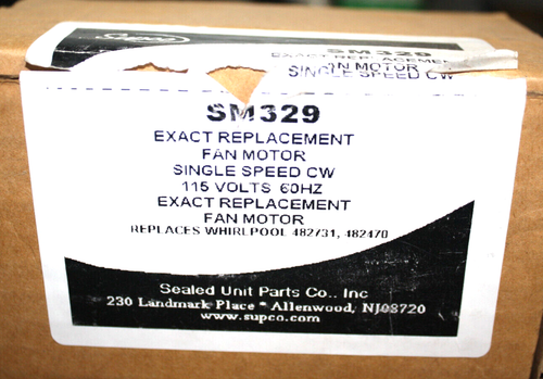 SM-329 Refrigerator Evaporator Fan Motor by SUPCO | eBay