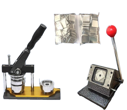 Square Magnet Making Machine + Paper Cutter +100piece Materials 50*50mm ...