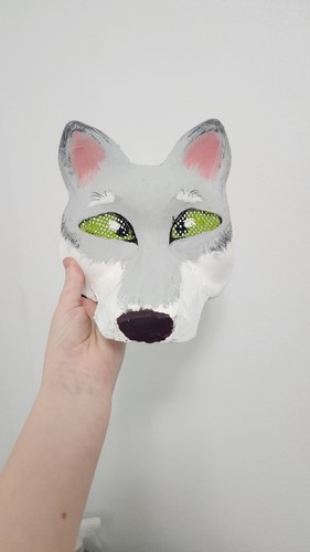 HQ Hand Painted Wolf Therian Mask | eBay