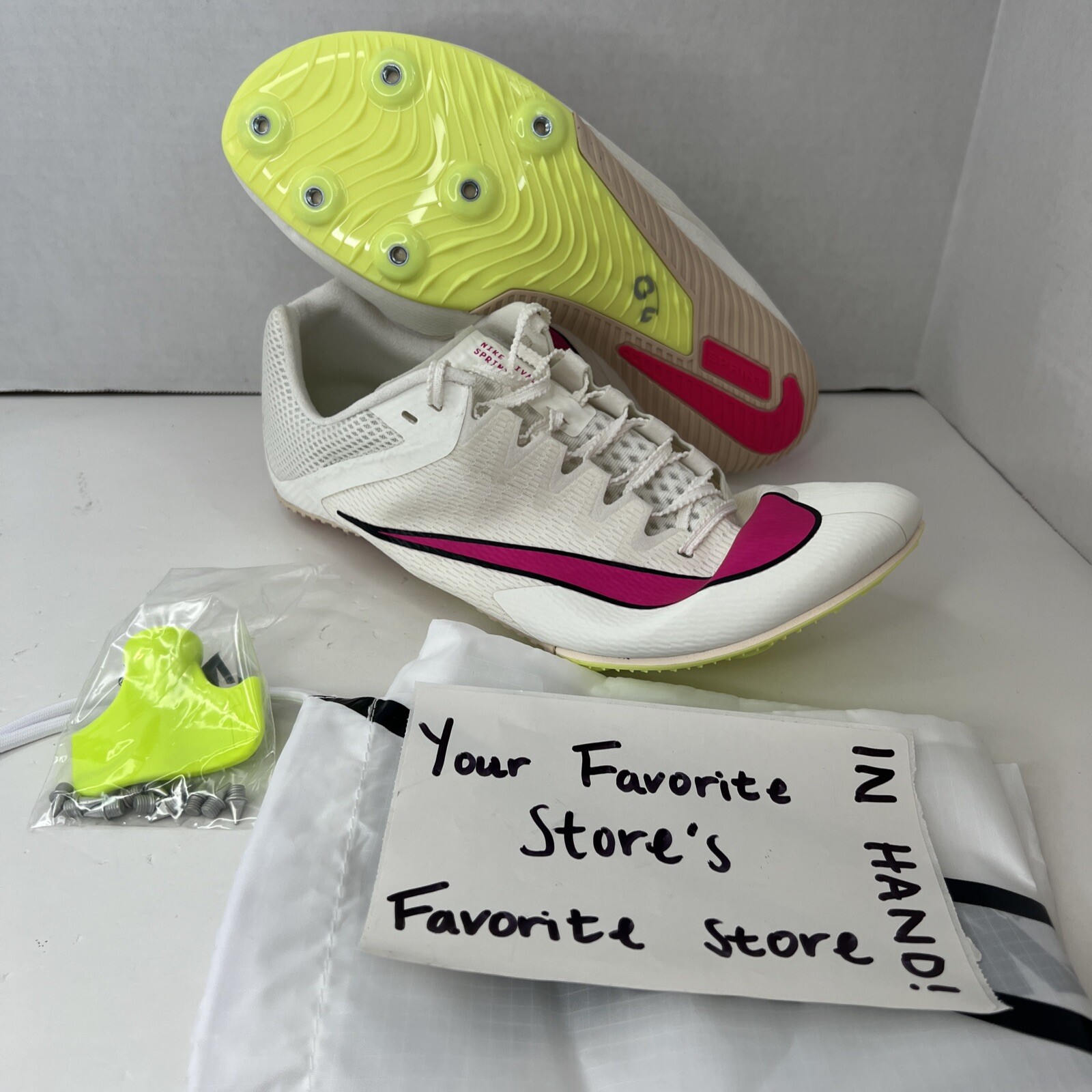 Nike Zoom Rival Sprint Low Sail Fierce Pink Spikes Sprinting Sprinter ...