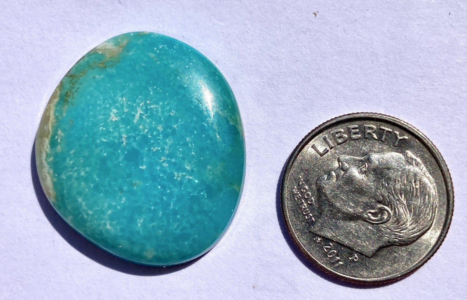OLD STOCK TYRONE TURQUOISE CABOCHON 18 CARATS TT103 | eBay