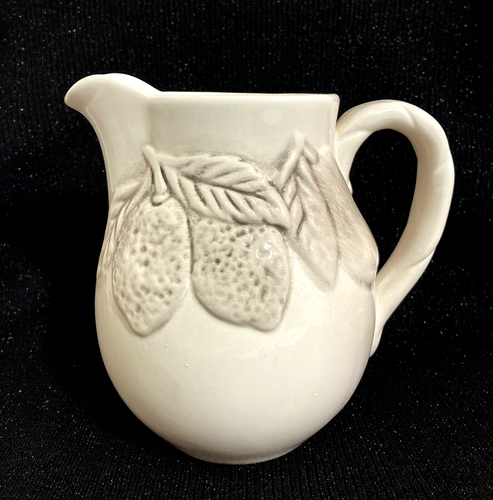Vintage Panware Home Essentials Embossed Fruit White Pitcher Jag Made ...