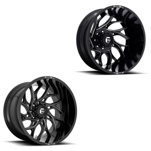 22x12 Fuel D741 Runner 05-UP FORD DUALLY SUPER SINGLE Wheels 8 Lugs Set ...