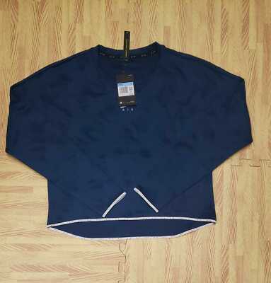Nike Air Polyester Pullover Crewneck DB4294 432 Navy Blue/White New ...