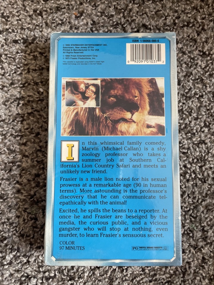 Frasier The Lovable Lion (Starmaker Entertainment VHS 1990, SEALED) | eBay
