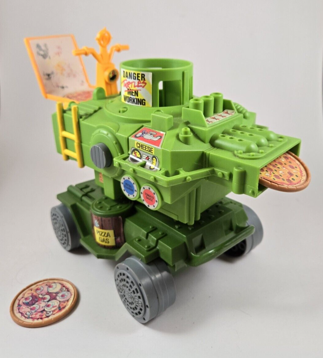 TMNT Teenage Mutant Ninja Turtles Pizza Thrower Vehicle 1989 incomplete ...