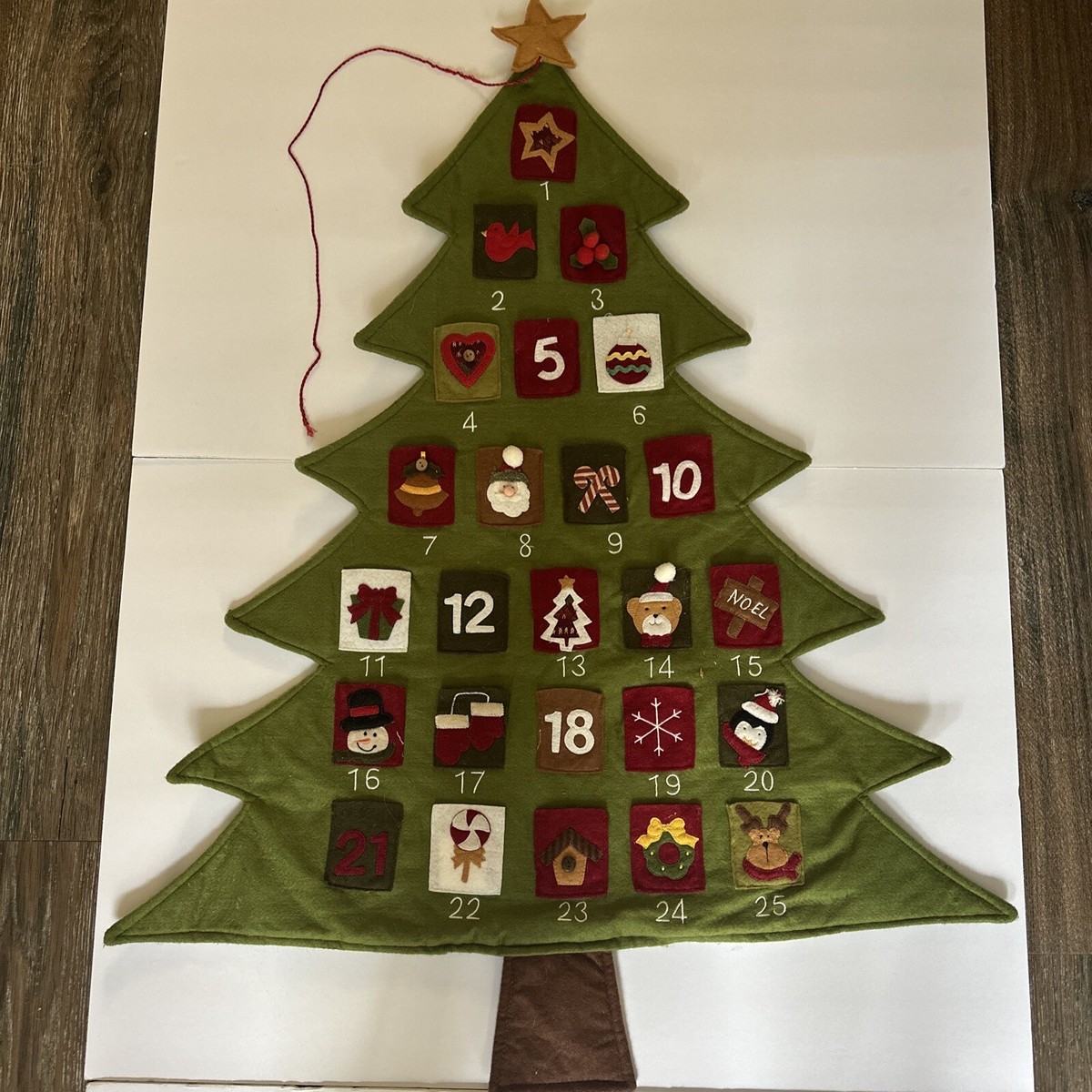 Advent Calendar Tree With Ornaments Christmas Felt Ornaments Set 25