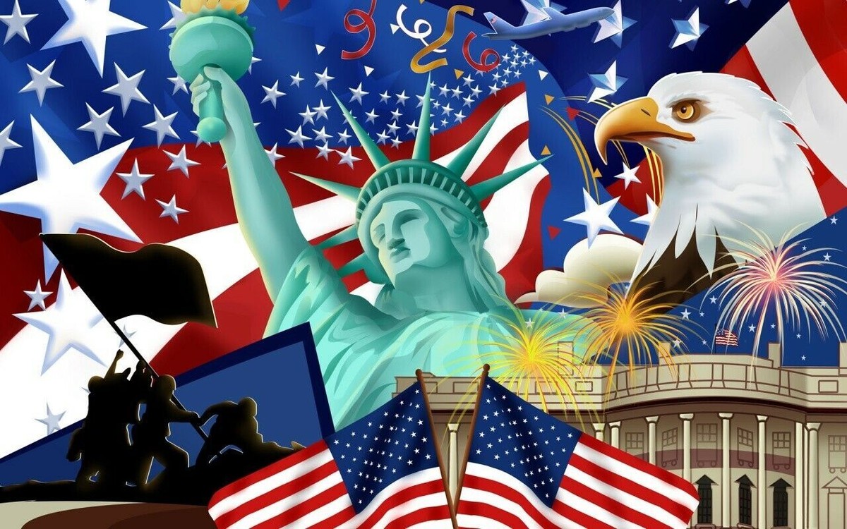 Statue Of Liberty American Flag Eagle Clip Art American Flag Eagle