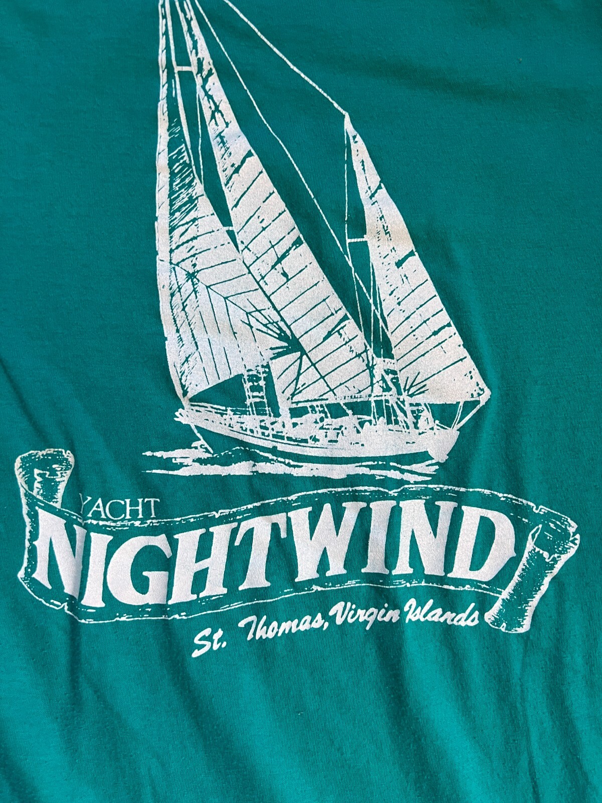 Vintage St Thomas Virgin Islands Nightwind Yacht Shir… - Gem