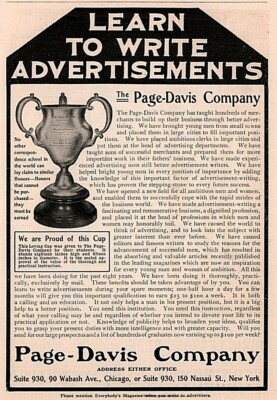 1904 A Page Davis Advertising Learn How to Write LOVING CUP Print Ad | eBay