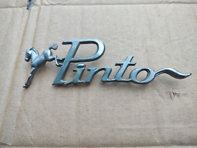 FORD PINTO D54B-6B114-AA EMBLEM SCRIPT BADGE CHROME NAMEPLATE TRIM | eBay