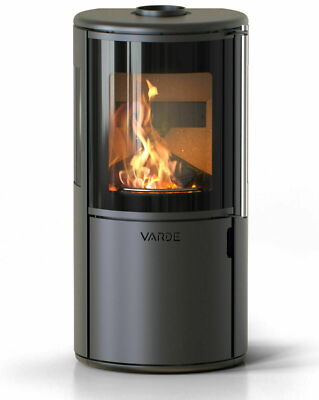 Varde Kaminofen NORDIC 7 AIR Stahl schwarz mit Seiten Glas Kamin Ofen ...